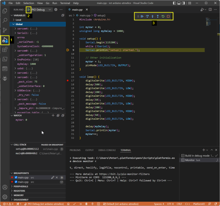 Arduino – Using Debug Probe (Atmel ICE) with Visual Studio Code – Peter ...